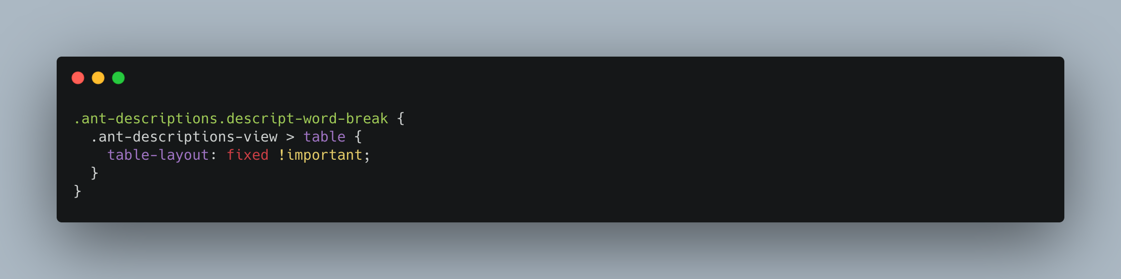 Antd Descriptions组件的样式修改 | 做我唯一的听众