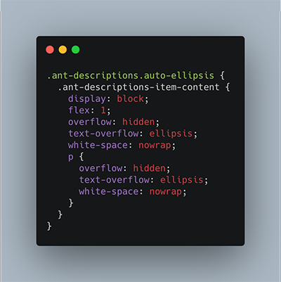 Antd Descriptions组件的样式修改 | 做我唯一的听众